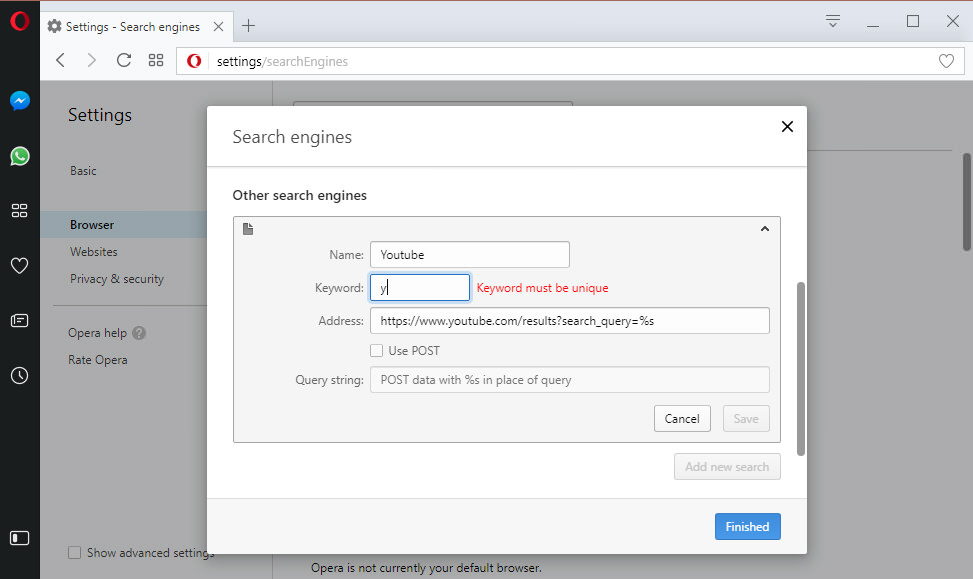 Opera: search engines • Arnav Jain